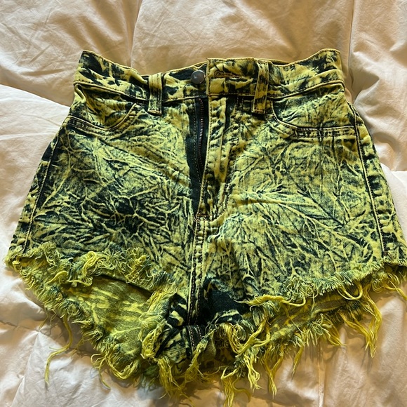 Fashion Nova | Shorts | Bright Yellow Washed Short Jeans | Poshmark
